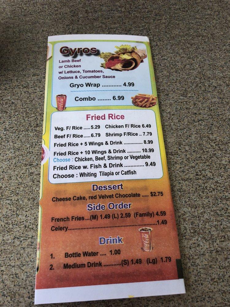 Menu at Wing Master restaurant, Birmingham