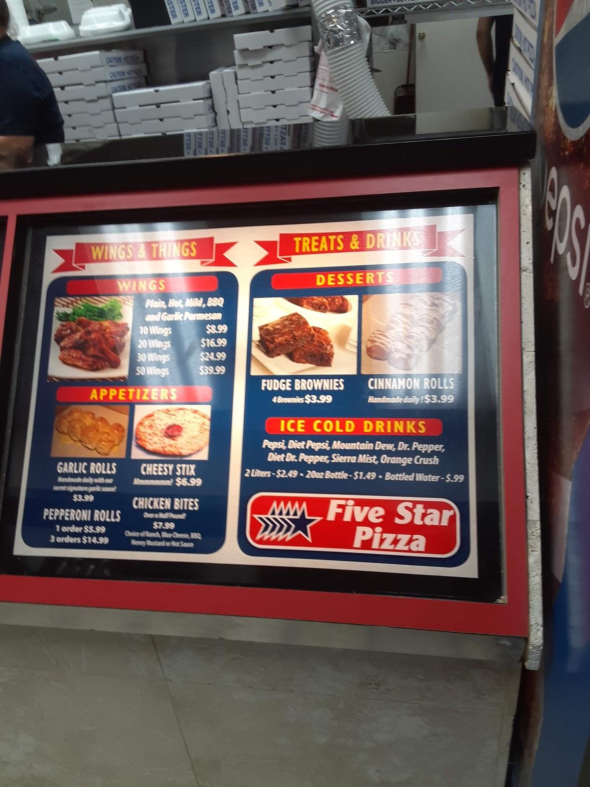 Menu at Five Star Pizza pizzeria, Port Orange