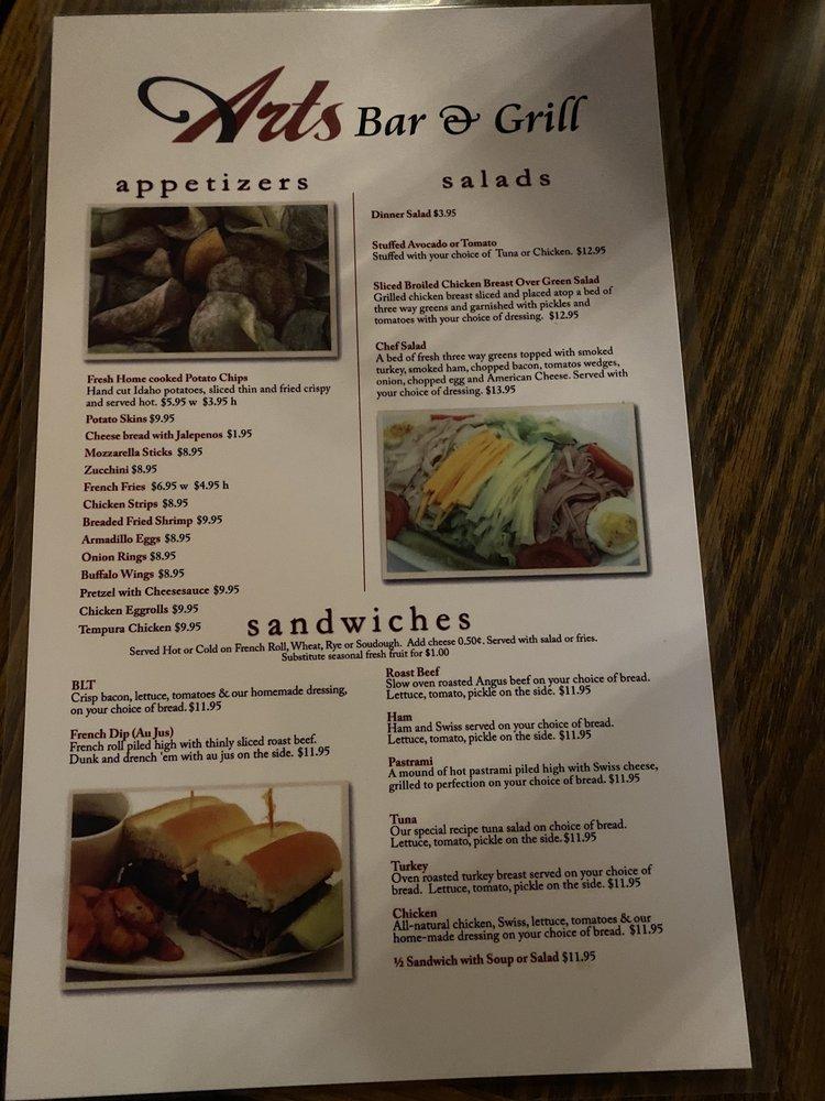Menu at Art's Bar & Grill, Riverside