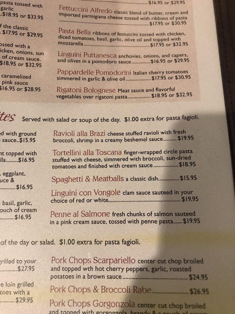 Menu at Brazi's Italian Restaurant, New Haven, 201 Food Terminal Plz