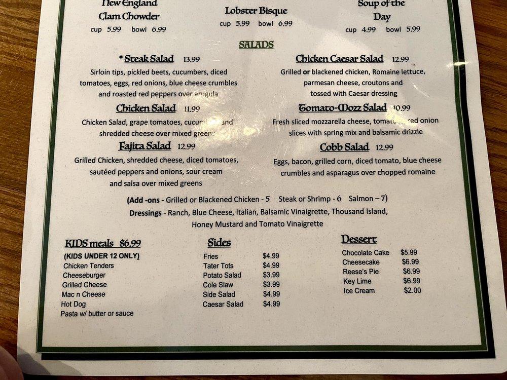 Menu at Farley Mac's pub & bar, Simsbury