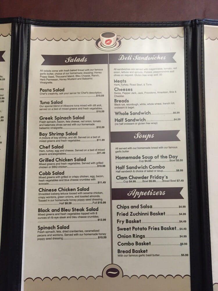 Menu at Hot Brew Bistro restaurant, Fortuna