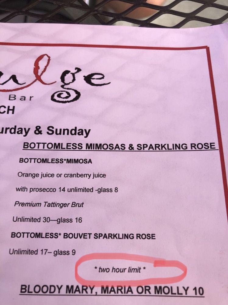 Menu at Indulge Bistro & Wine Bar, Golden, Washington Ave