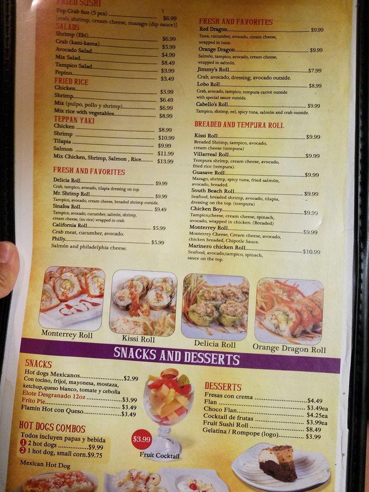 Menu at Los Tacos, Laredo, McPherson Rd