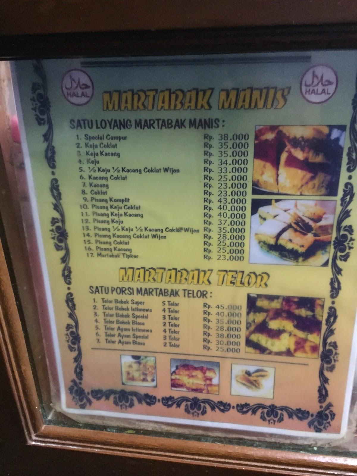 Menu at Martabak Bandung Asli (Khas Pecenongan) restaurant, East ...