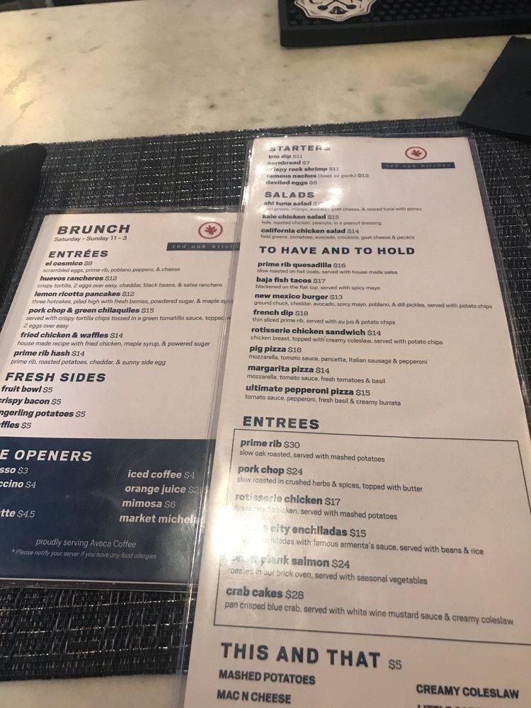 Menu at Red Oak Kitchen pub & bar, Odessa