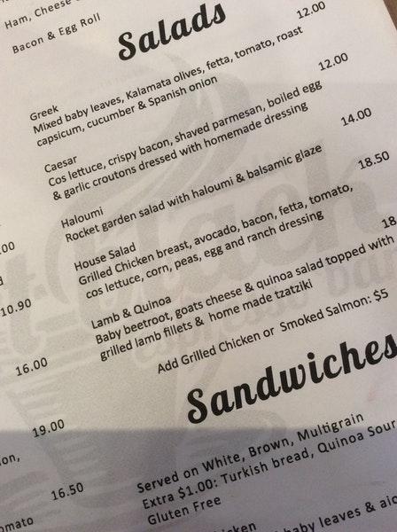Menu at Short Black Espresso Bar, Penshurst