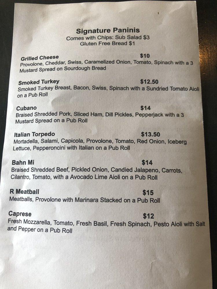 Menu at R Spot Takeout and Eatery restaurant, Sisters