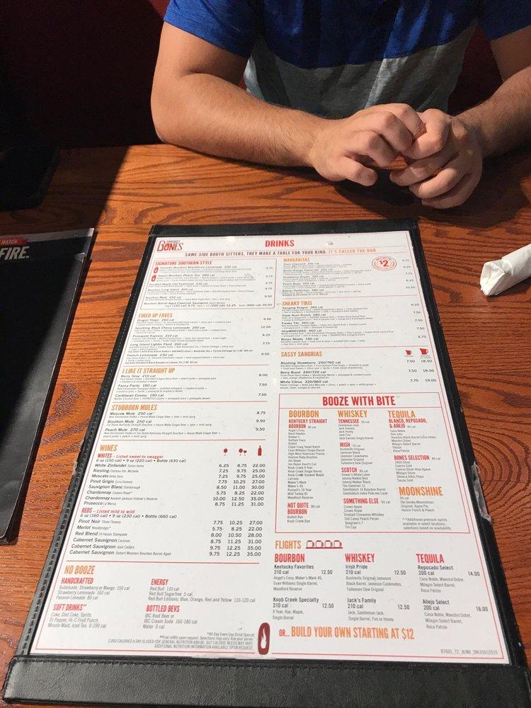 Menu at Smokey Bones Chesapeake BBQ, Chesapeake, Greenbrier Pkwy