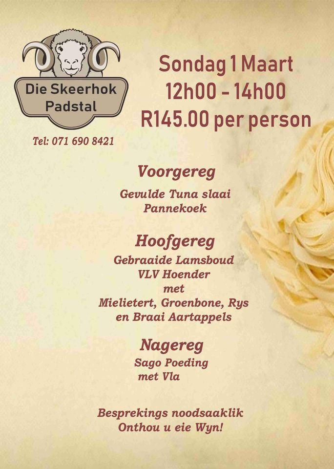 Carta del restaurante Die Skeerhok Padstal, Heidelberg