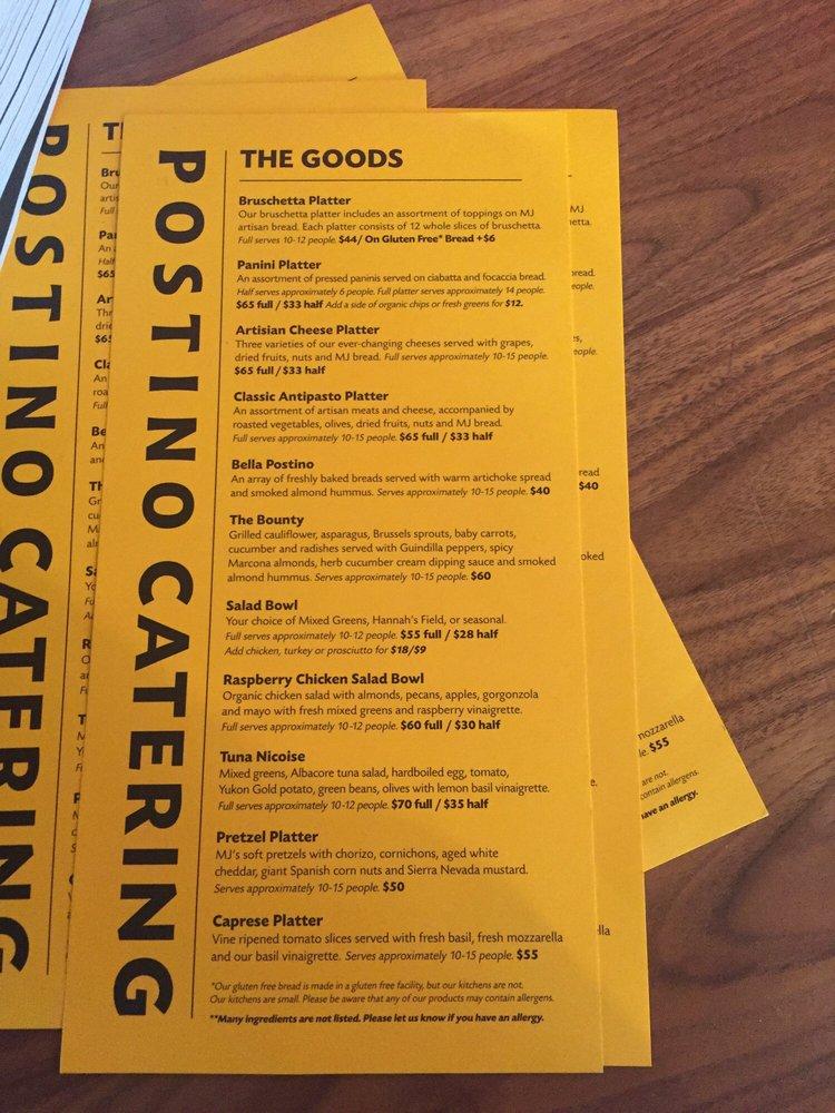 Menu at Postino East pub & bar, Gilbert
