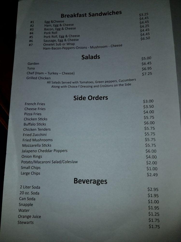 Menu at Sub Doctors restaurant, Toms River