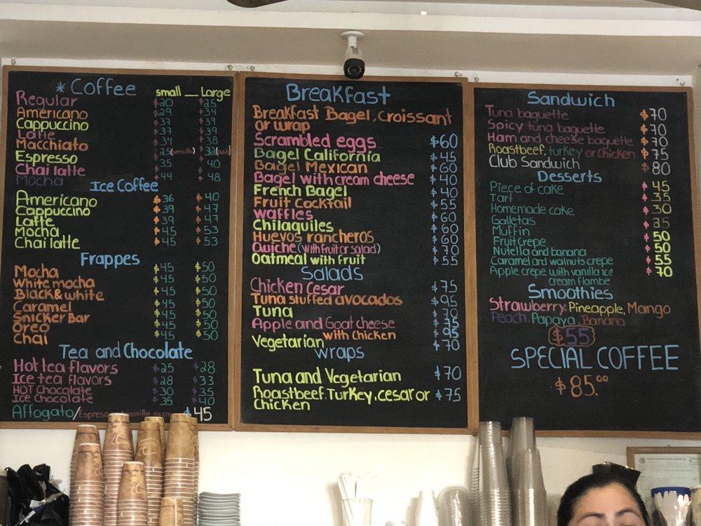 Menu at The Coffee Cup cafe, Puerto Vallarta, C. Rodolfo Gómez 146-Int. A
