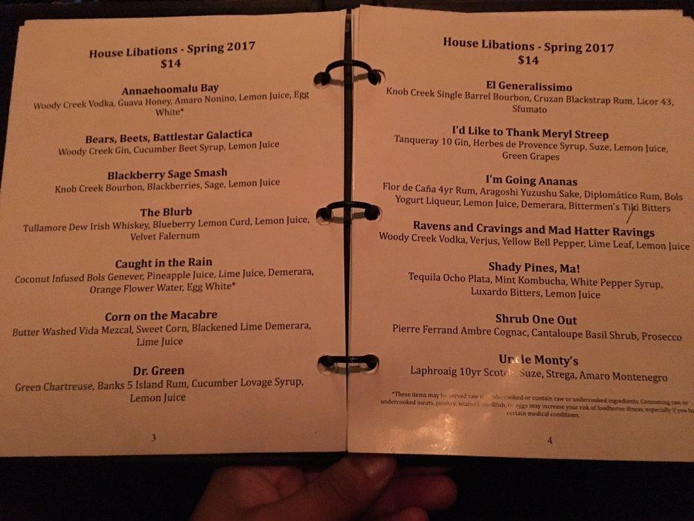 Menu at Williams & Graham pub & bar, Denver