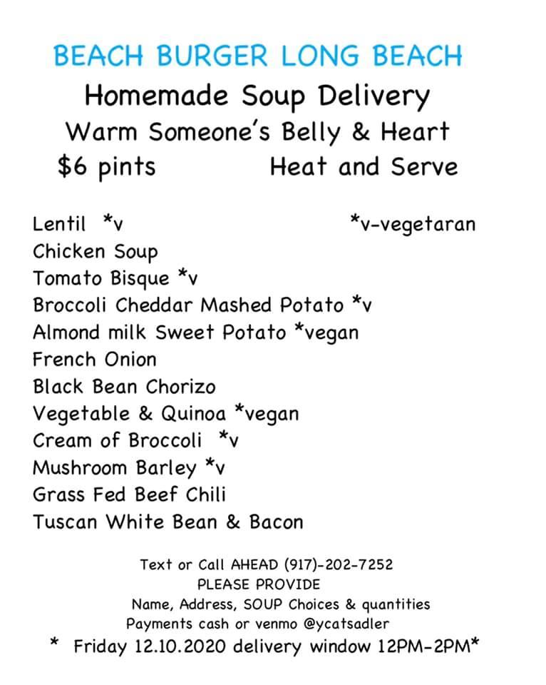 Menu at Beach Burger restaurant, Long Beach, Boardwalk