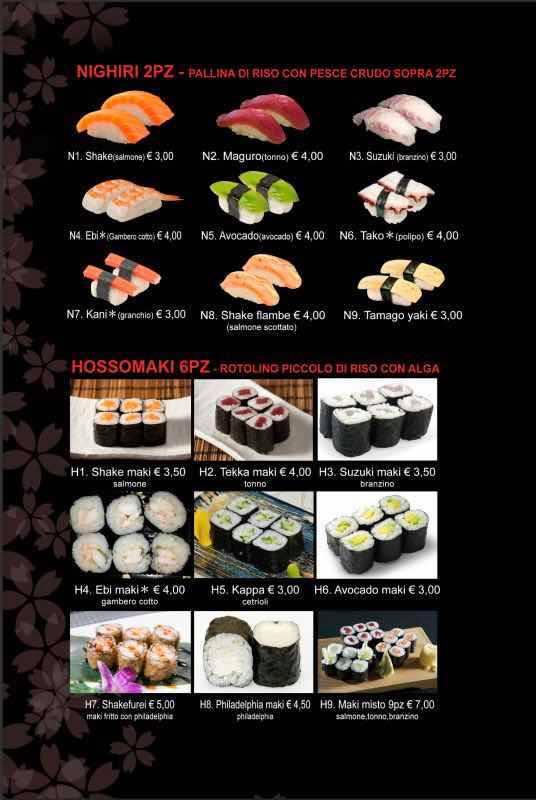 Menu da Hanami Japanese Restaurant Macerata, Macerata