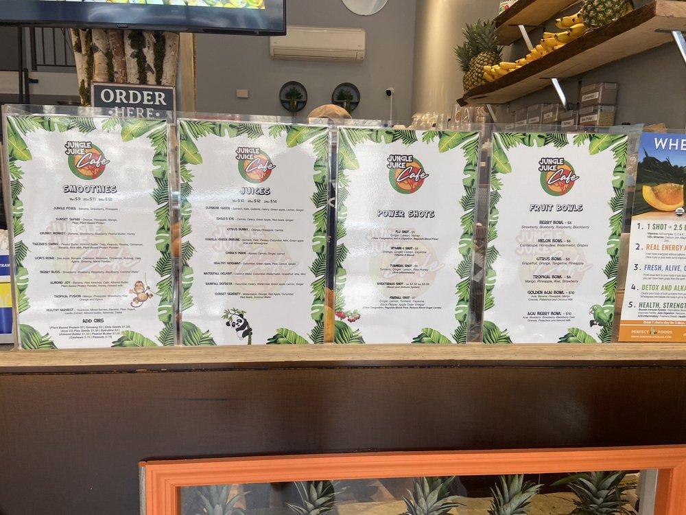 Menu at Jungle Juice Cafe, New York City, 843 Classon Ave