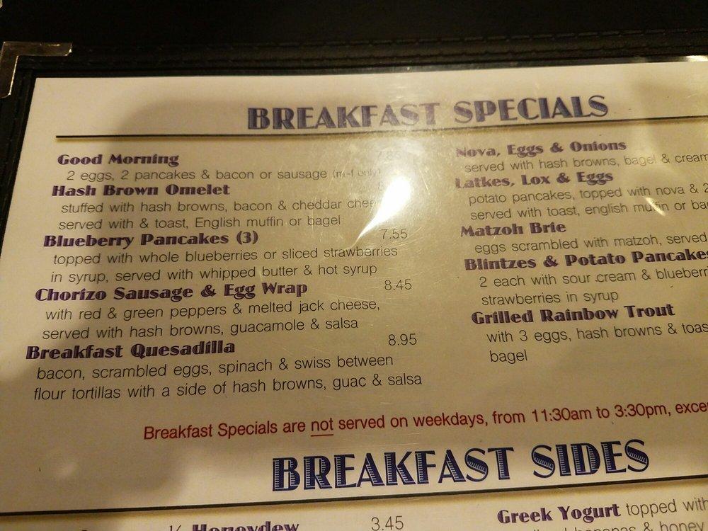 Menu at Parkway Deli & Restaurant, Silver Spring