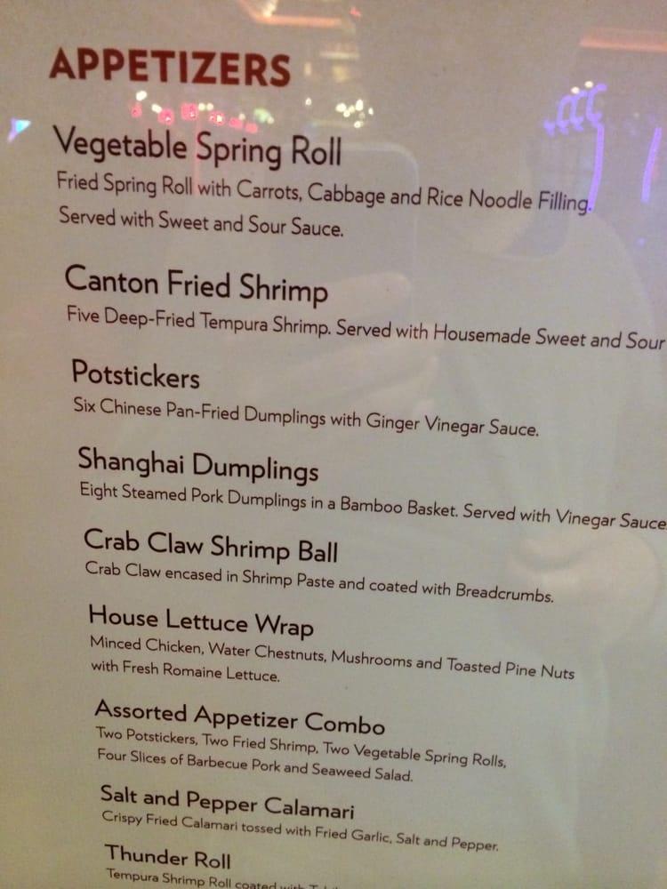 Menu at Red Lantern restaurant, Lincoln