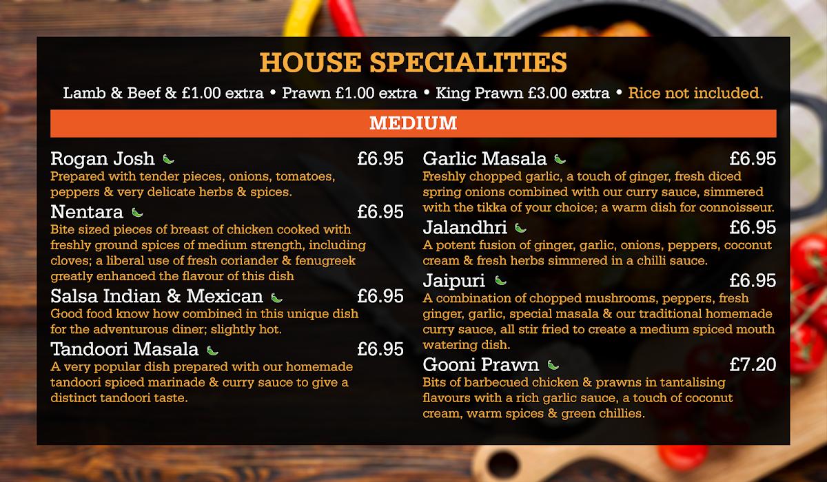 Menu at Spice of Life fast food, Stirling, 11 Bannockburn Rd