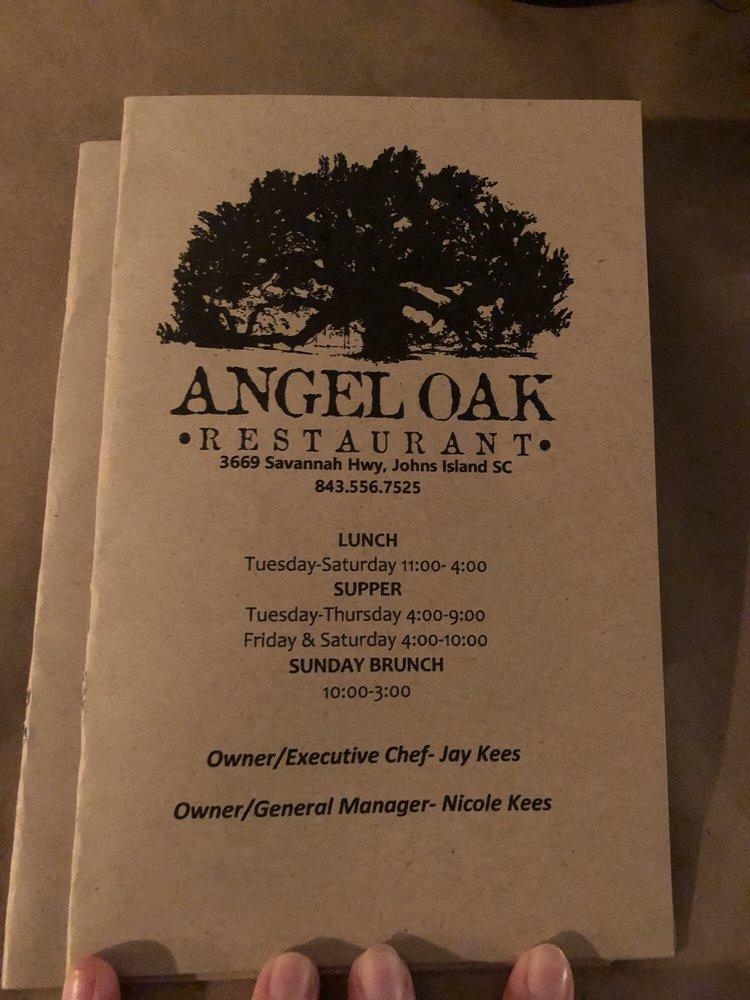 Menu at Angel Oak Restaurant and Bar, Johns Island