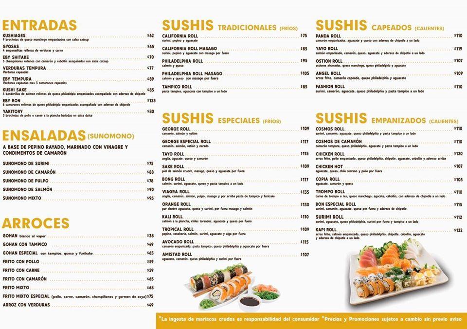 Menu at BON SUSHI restaurant, General Escobedo, P.º de la Amistad 542 b