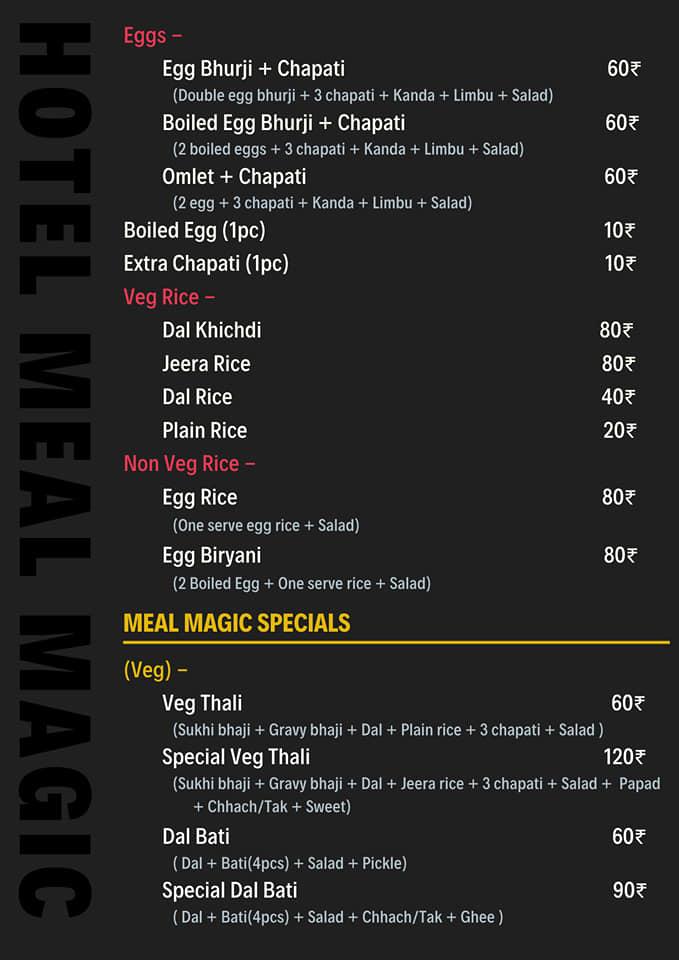 Menu at Hotel Meal Magic, Pune