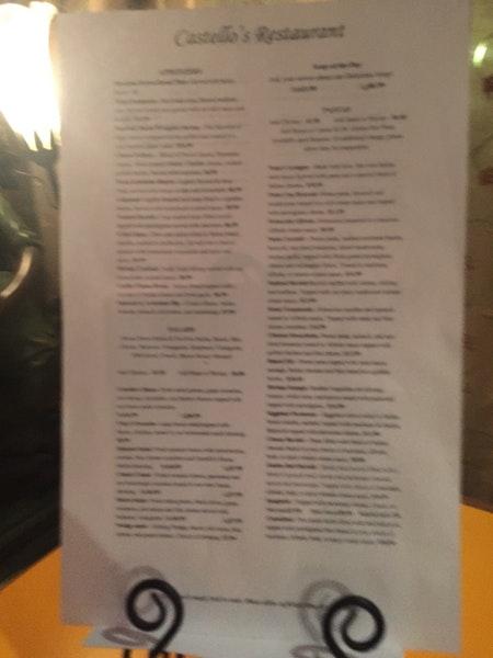 Menu at Castello's Restaurant & Catering LLC, Poplar Bluff