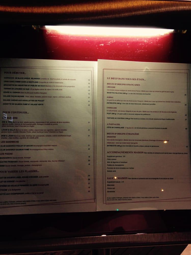 Menu at Ma Chère et Tendre restaurant, Paris, 81 Bd Gouvion-Saint-Cyr