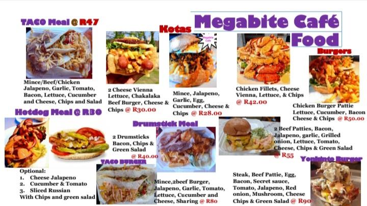 Speisekarte von Megabite Cafe, Benoni