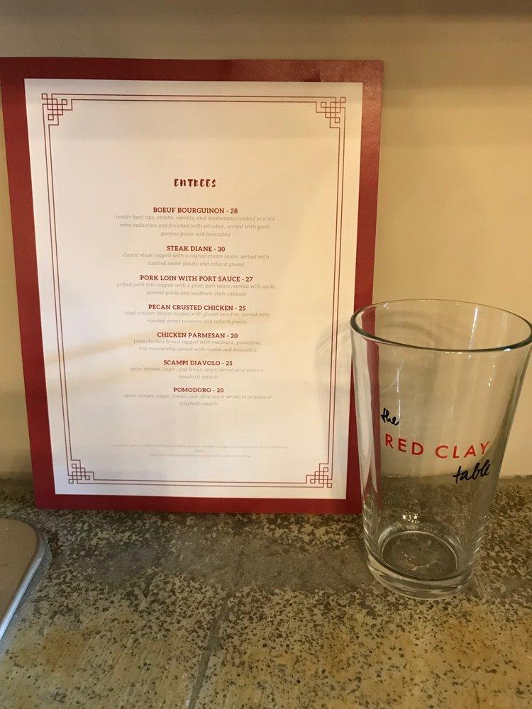 Menu at The Red Clay Table desserts, Sheffield