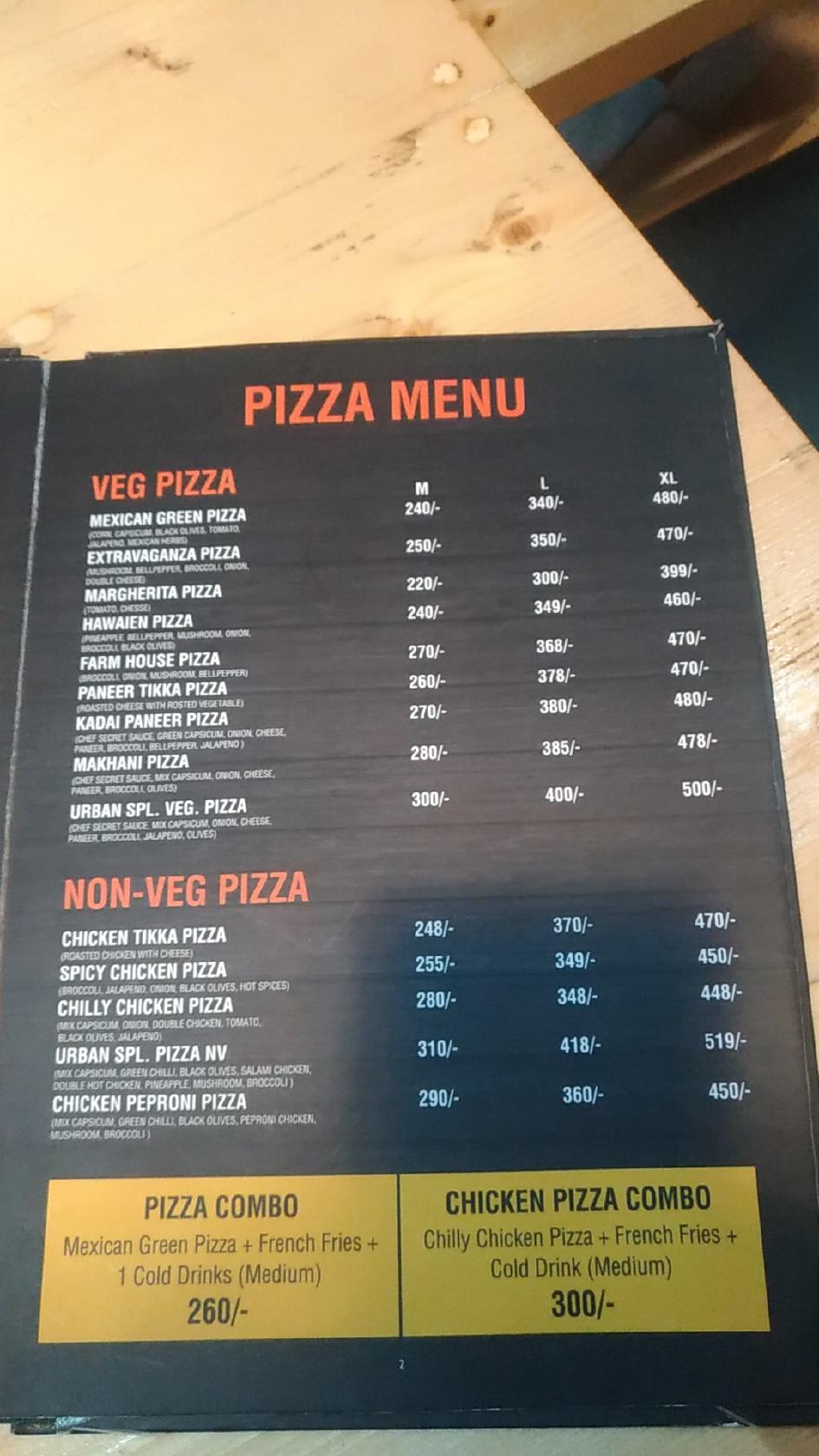 Menu at The New Urban cafe, Tarn Taran Sahib, SCO 15