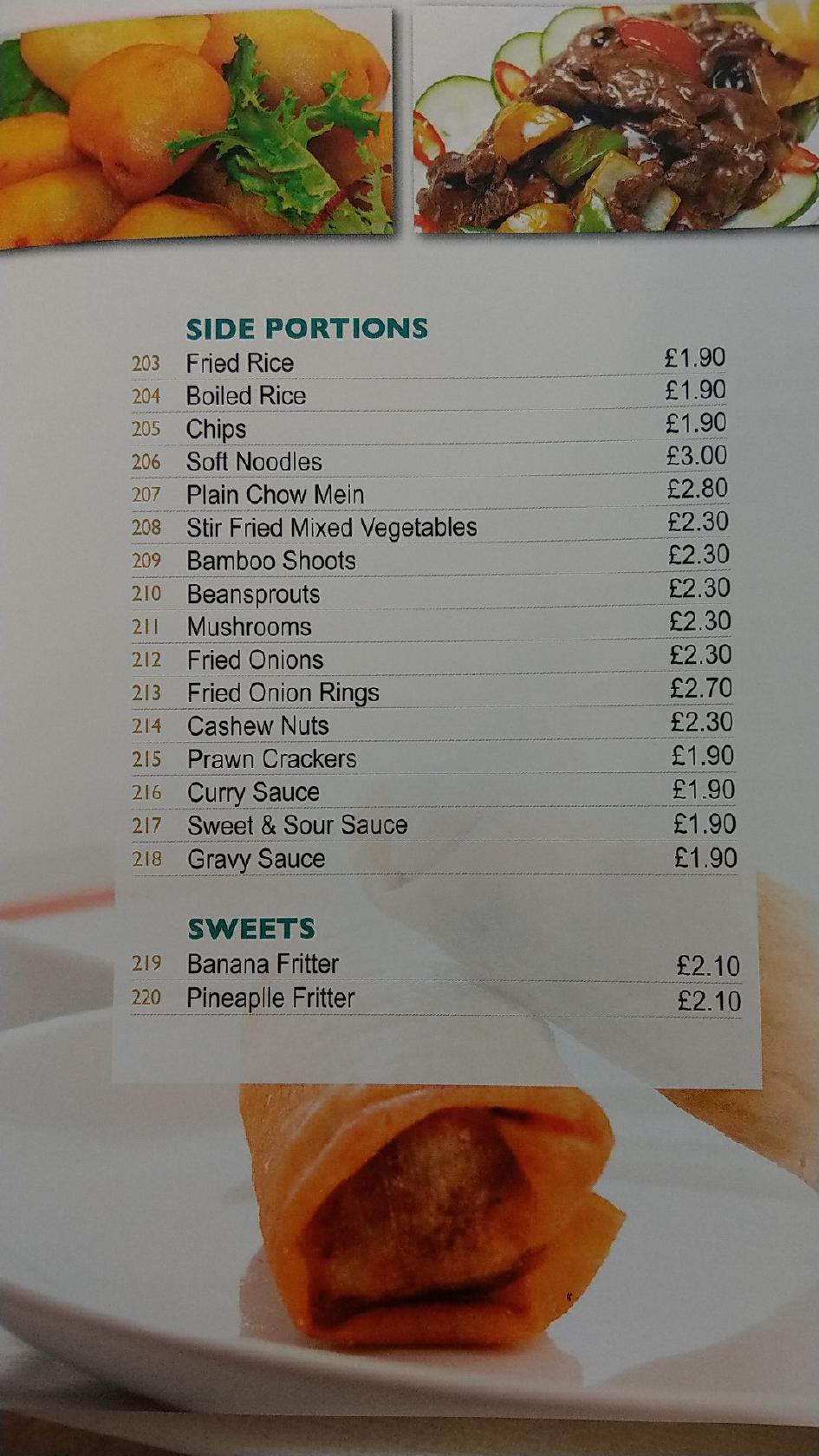 Menu at Wing Fung Restaurant, Wishaw, 123 Main St