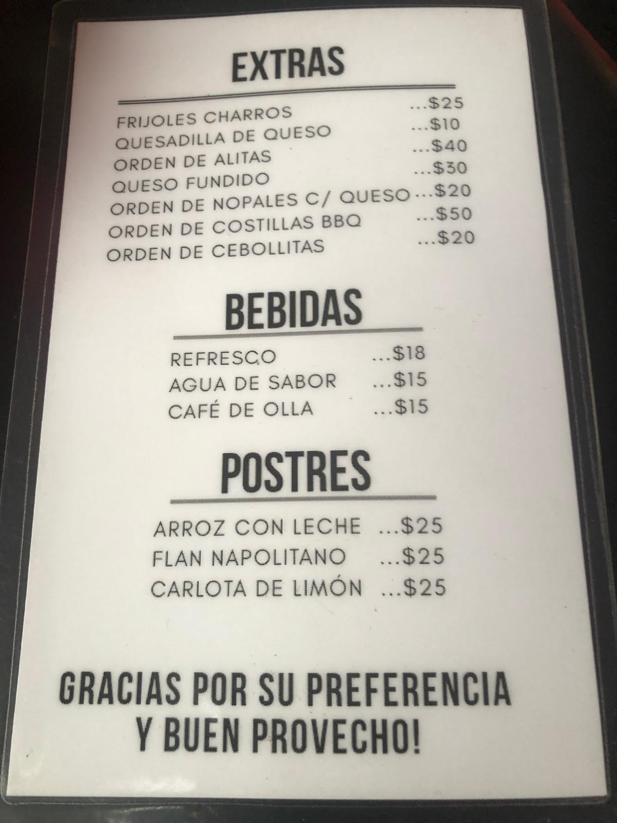 Menu at TACOS ''EL OSITO'' restaurant, Mexico, Av Miguel Ángel de ...