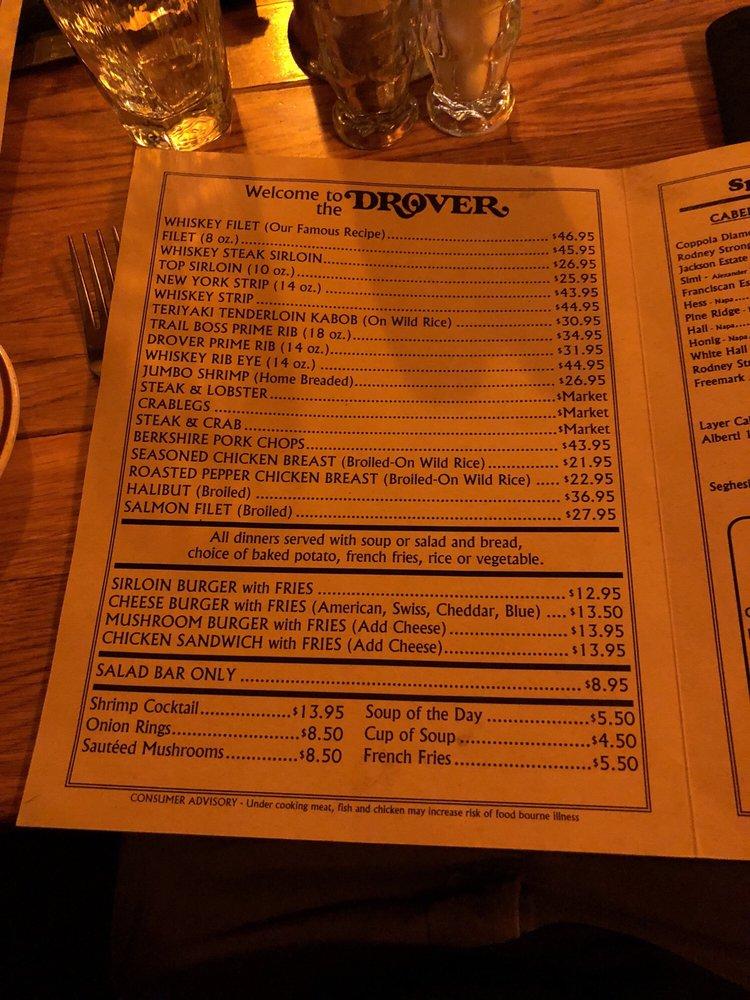 Menu at The Drover pub & bar, Omaha, S 73rd St