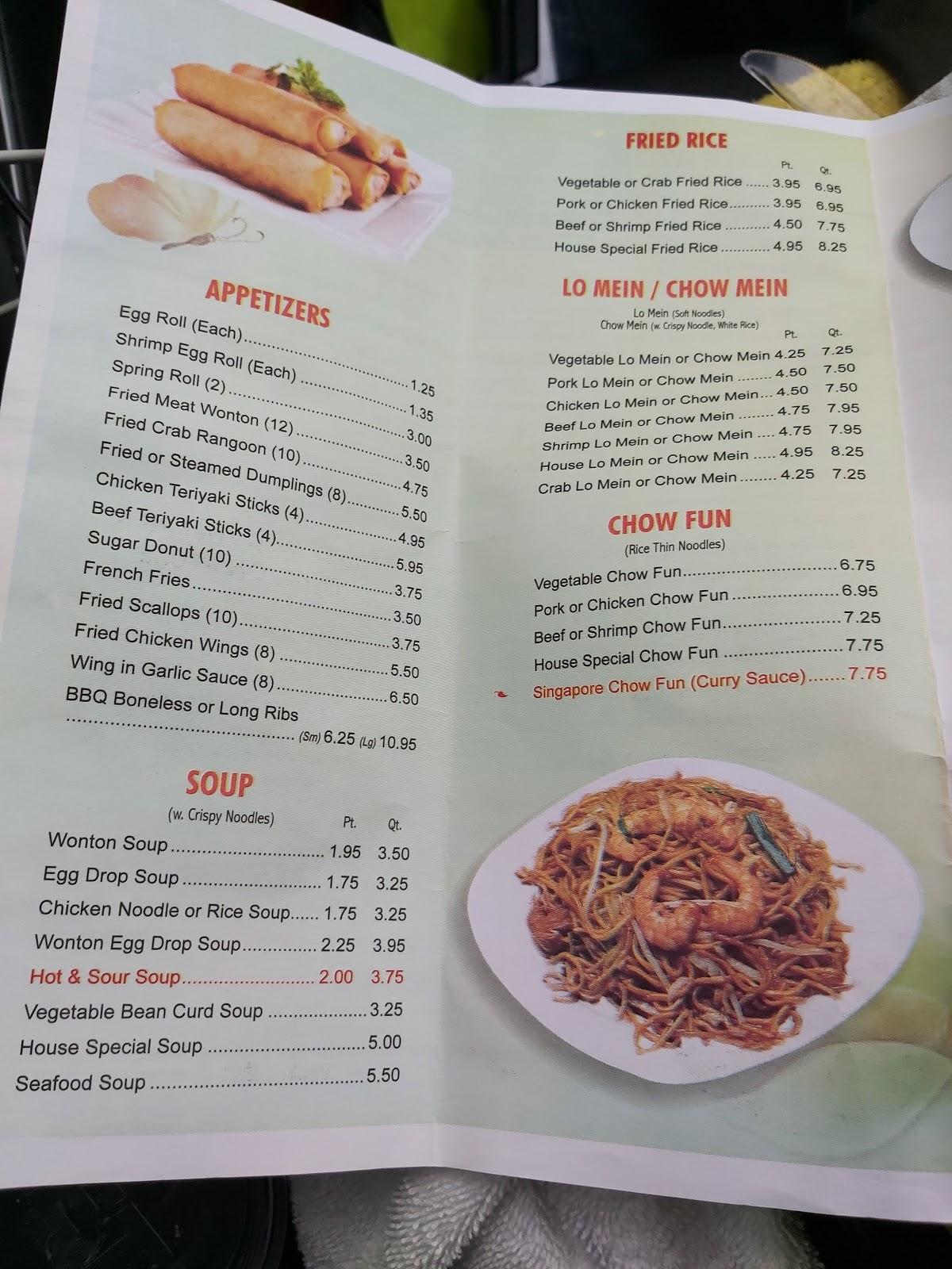 Menu at Hunan King Elyria restaurant, Elyria
