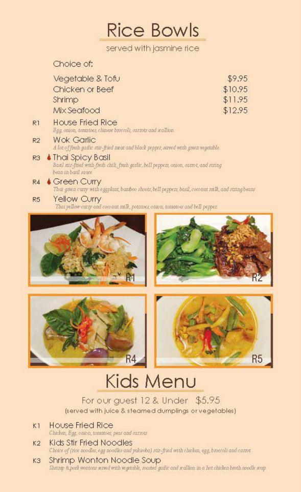 Menu at Noodle Plus restaurant, White Plains