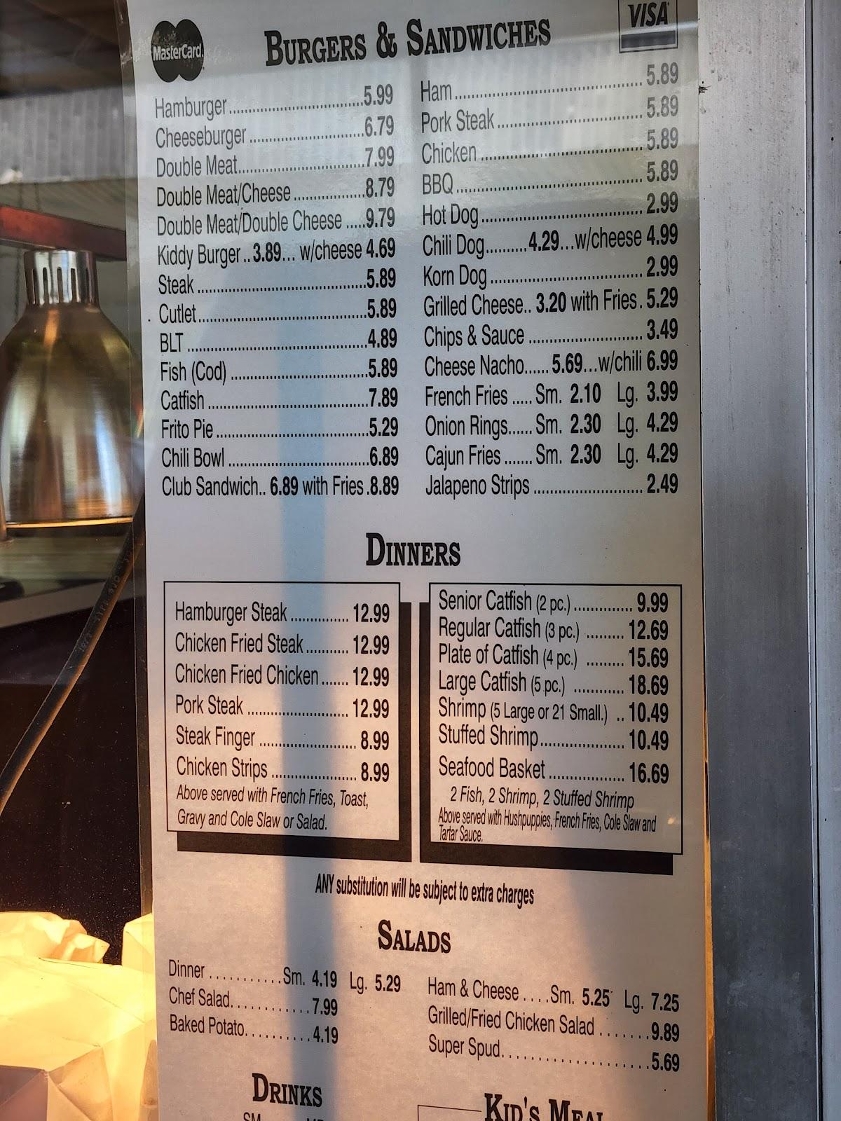 Menu at Wayne's Family Restaurant, Texarkana