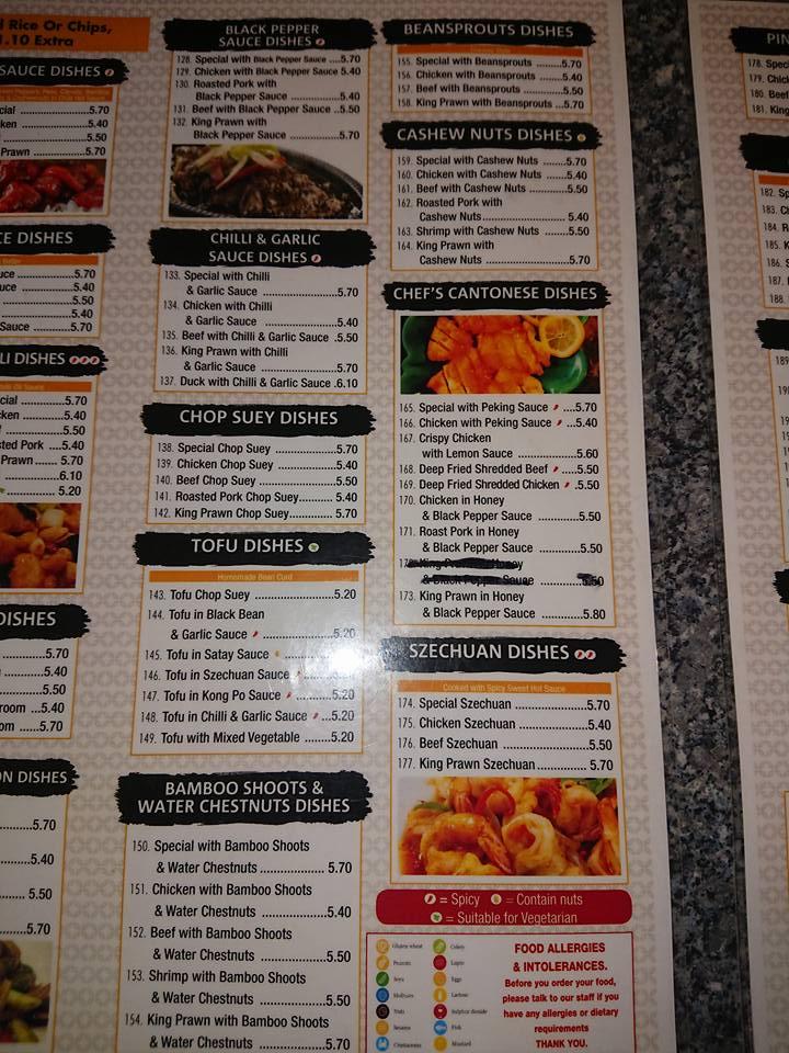 Menu at Lin's Chinese Takeaway @ Great Horton Road fast food, Bradford