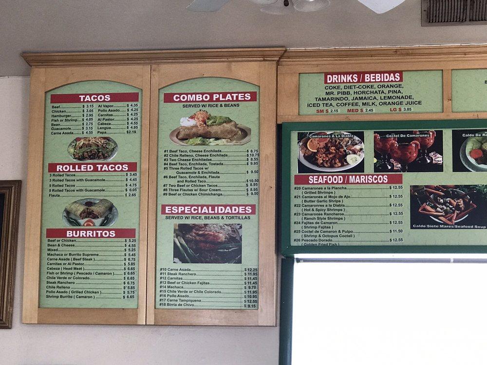 Menu at Mi Ranchito Taco Shop restaurant, Ramona, Main St