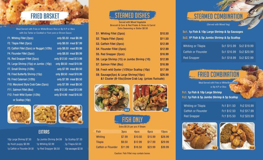 Menu at Hutto Seafood Market and Kitchen restaurant, Orangeburg