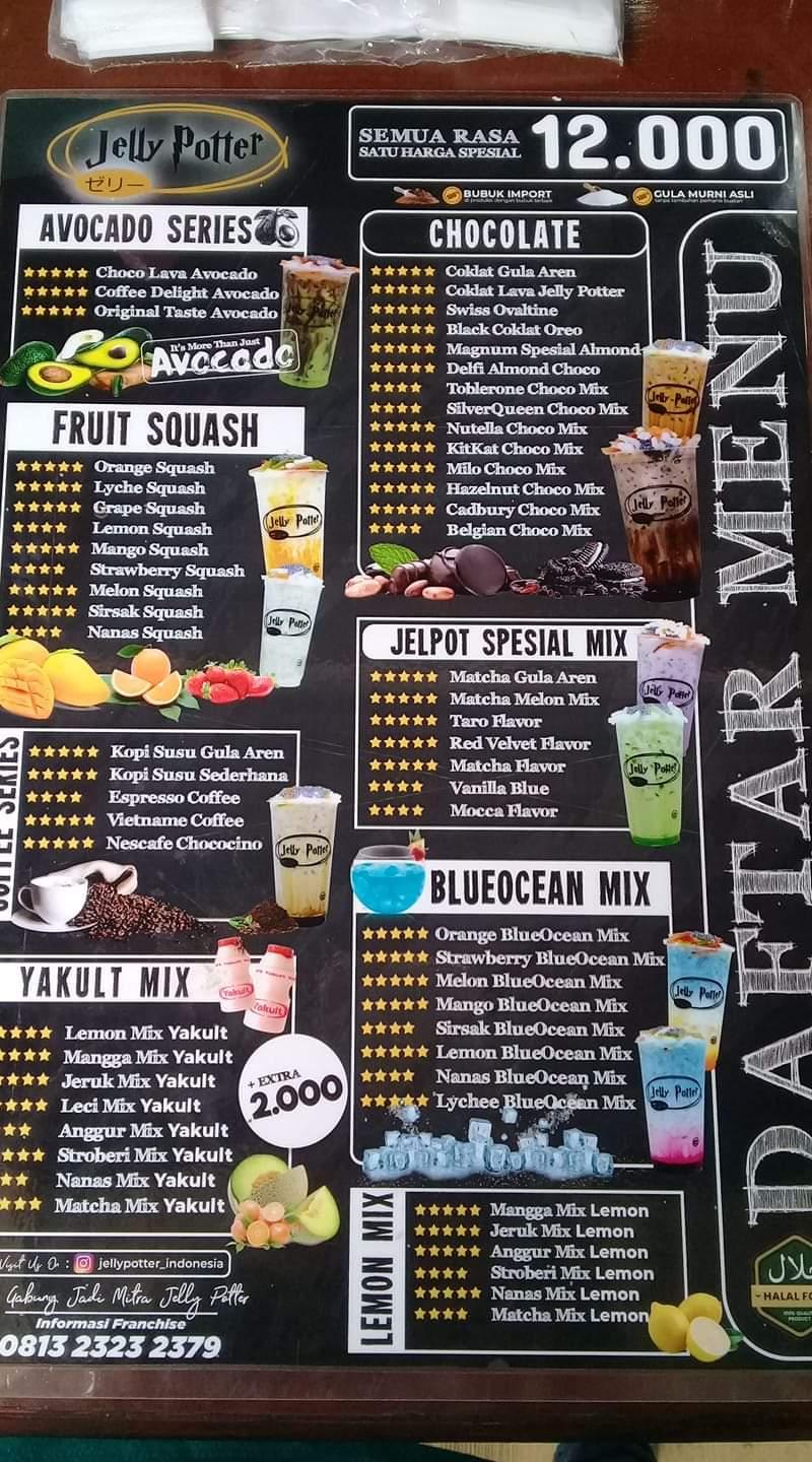 Menu at Jelly Potter Karangnunggal cafe, Karangnunggal