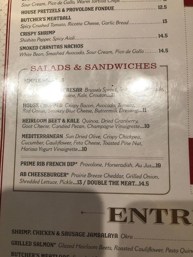 Menu at The Arrogant Butcher restaurant, Phoenix