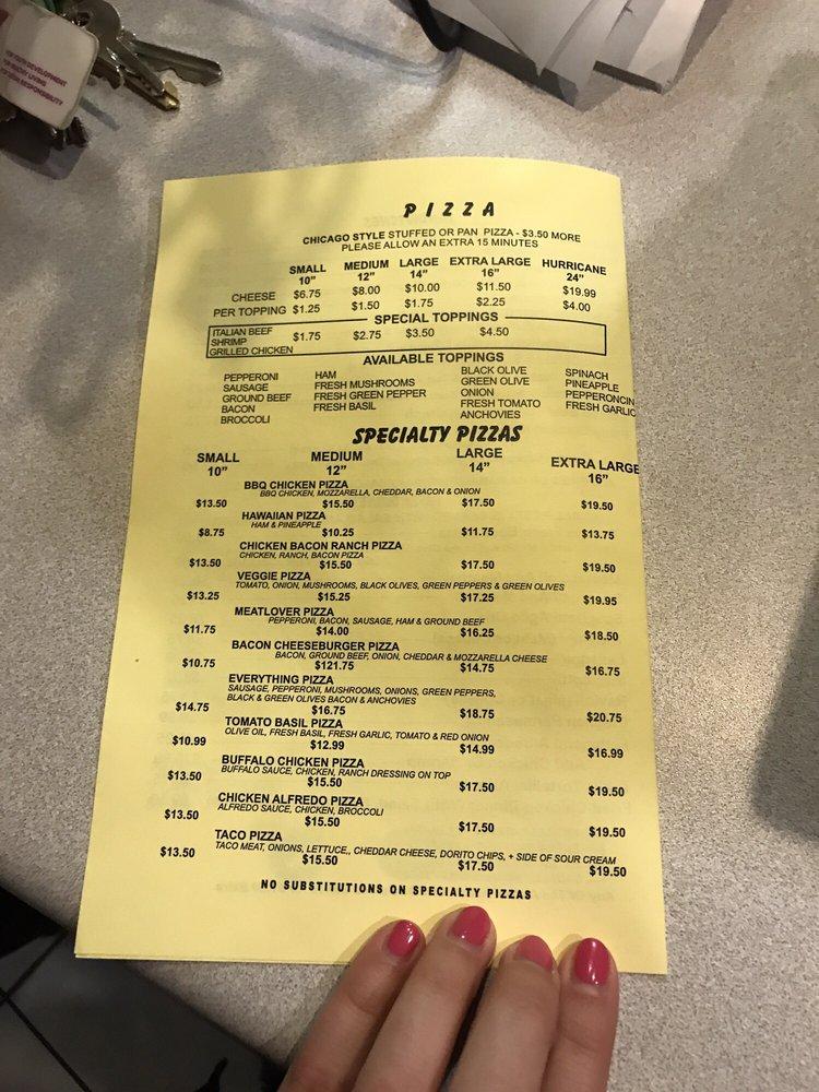 Menu at Toni's Pizza & Italian food pizzeria, Machesney Park