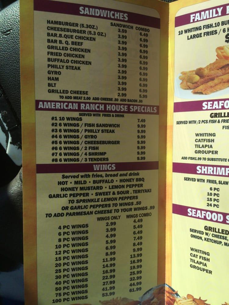 Menu at American Ranch House restaurant, Tarrant, Pinson Valley Pkwy