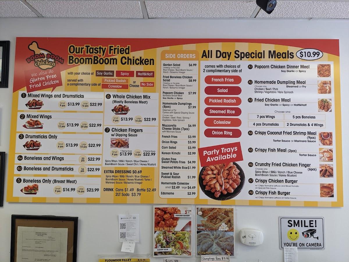 Menu at Boom Boom Chicken restaurant, Rutherford