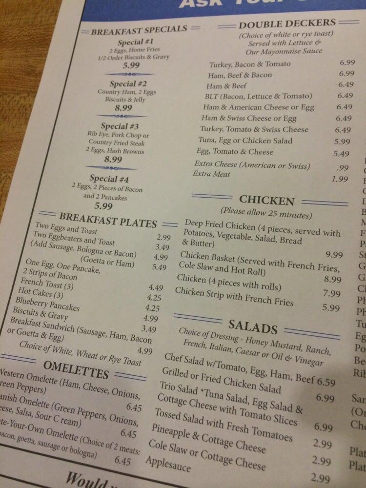 Menu at Bridge House Restaurant, Cincinnati