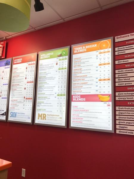 Menu at Smoothie King pub & bar, North Miami, Biscayne Blvd