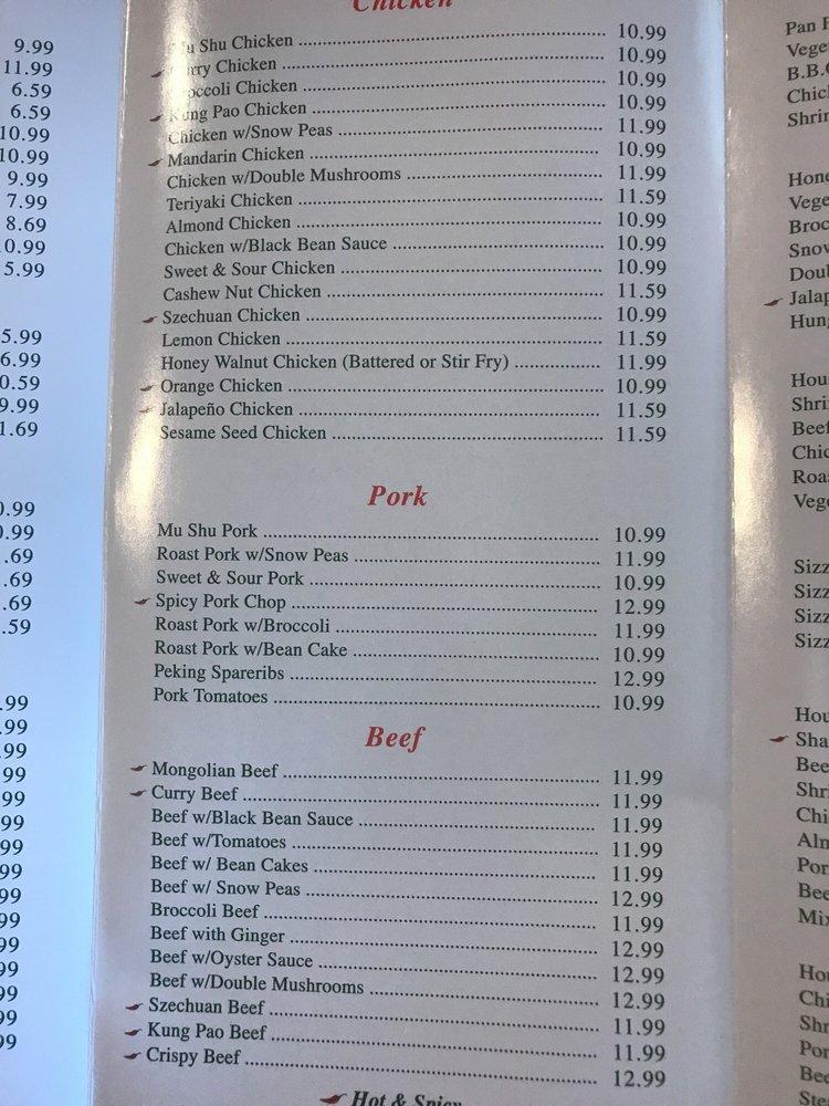 Menu at China Inn Restaurant, Tulare, E Tulare Ave