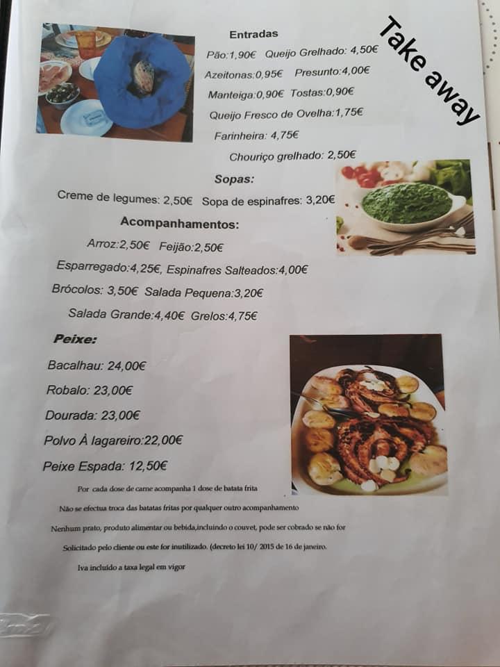 Menu at Moinho Ibérico restaurant, São João das Lampas, Av. Moinhos do ...